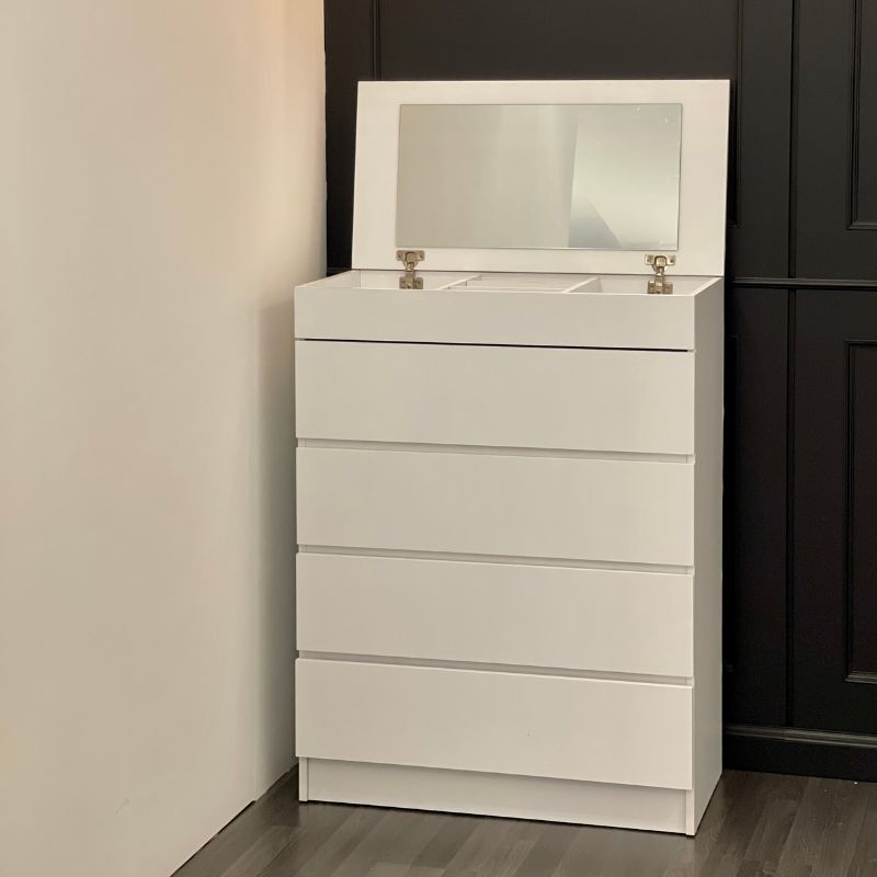 Jovane 4 Layer Chest of Drawer with Mirror - Online Furniture Shop