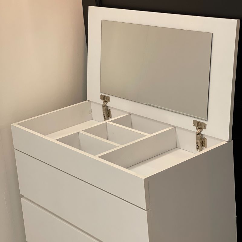 Jovane 4 Layer Chest of Drawer with Mirror - Online Furniture Shop