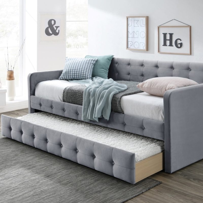 Quinn Chesterfield Trundle Super Single Bed Frame - #1 Bedframe