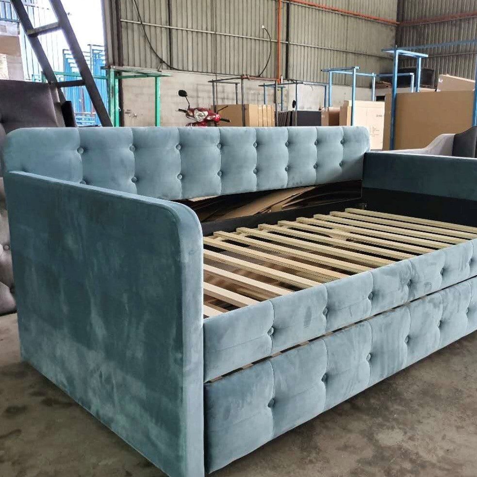 Quinn Chesterfield Trundle Super Single Bed Frame - #1 Bedframe