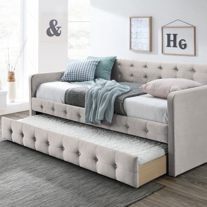 Quinn Chesterfield Trundle Super Single Bed Frame - #1 Bedframe
