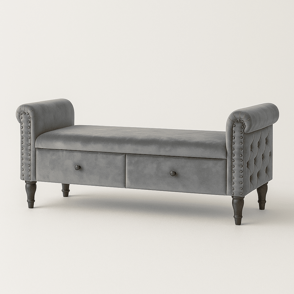 Elliott Chesterfield Long Sofa Bench - Furniture Bedroom Malaysia