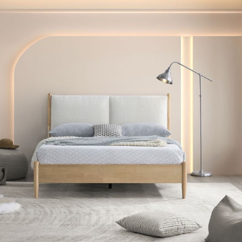 Elmosta Bouclé King Bed Frame - #1 Furniture Bedroom Malaysia