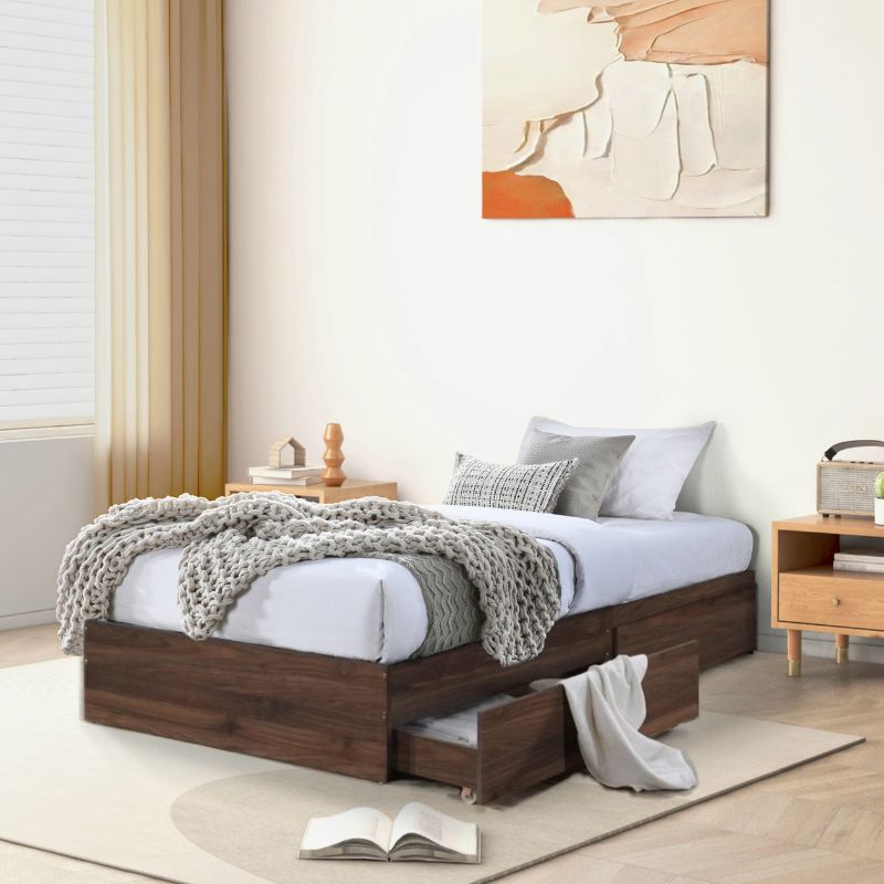 Lavio Drawer Super Single Bed Frame - #1 Bedroom Furniture Malaysia